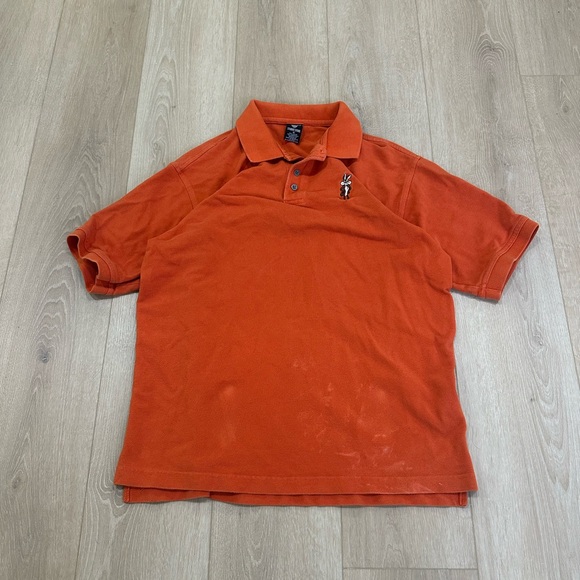 Warner Bros. | Shirts | Vintage Wile E Coyote Orange Polo Size M | Poshmark